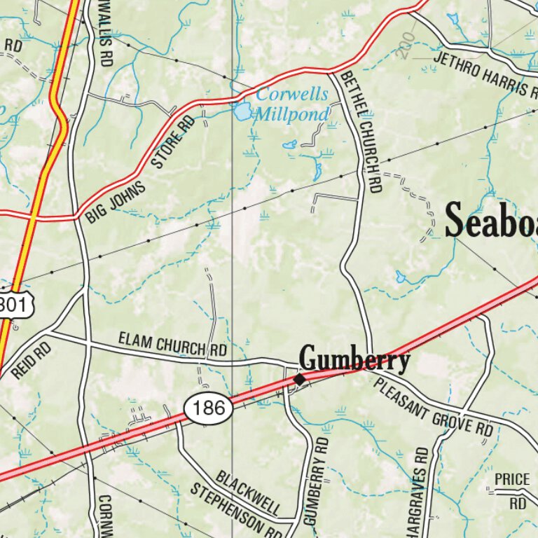 North Carolina Atlas & Gazetteer Page 23 Map by Garmin | Avenza Maps