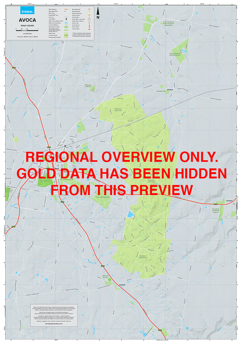 Avoca - Gold Prospecting Map by Signal Prospecting | Avenza Maps
