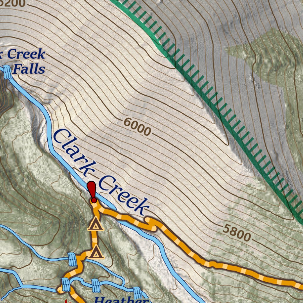 Trails of Mount Hood Meadows Map by Elevation Changes Cartographic LLC ...