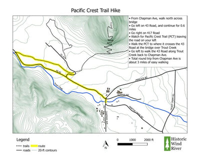 Pacific Crest Trail Hike Map by Wind River WA | Avenza Maps