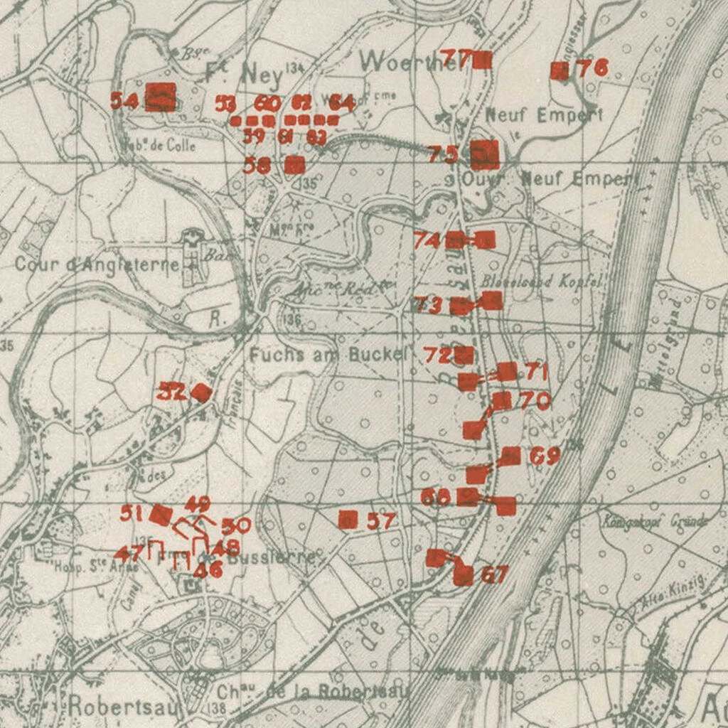 Ligne Maginot Fortifications 1944 - Brumath Map by RAFAELA 1777 ...