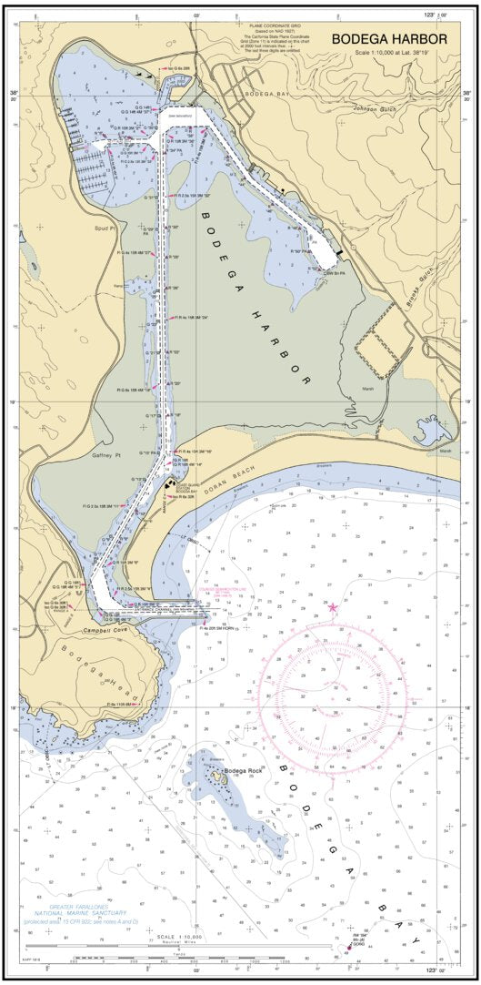 Bodega Harbor Map by National Oceanographic & Atmospheric ...