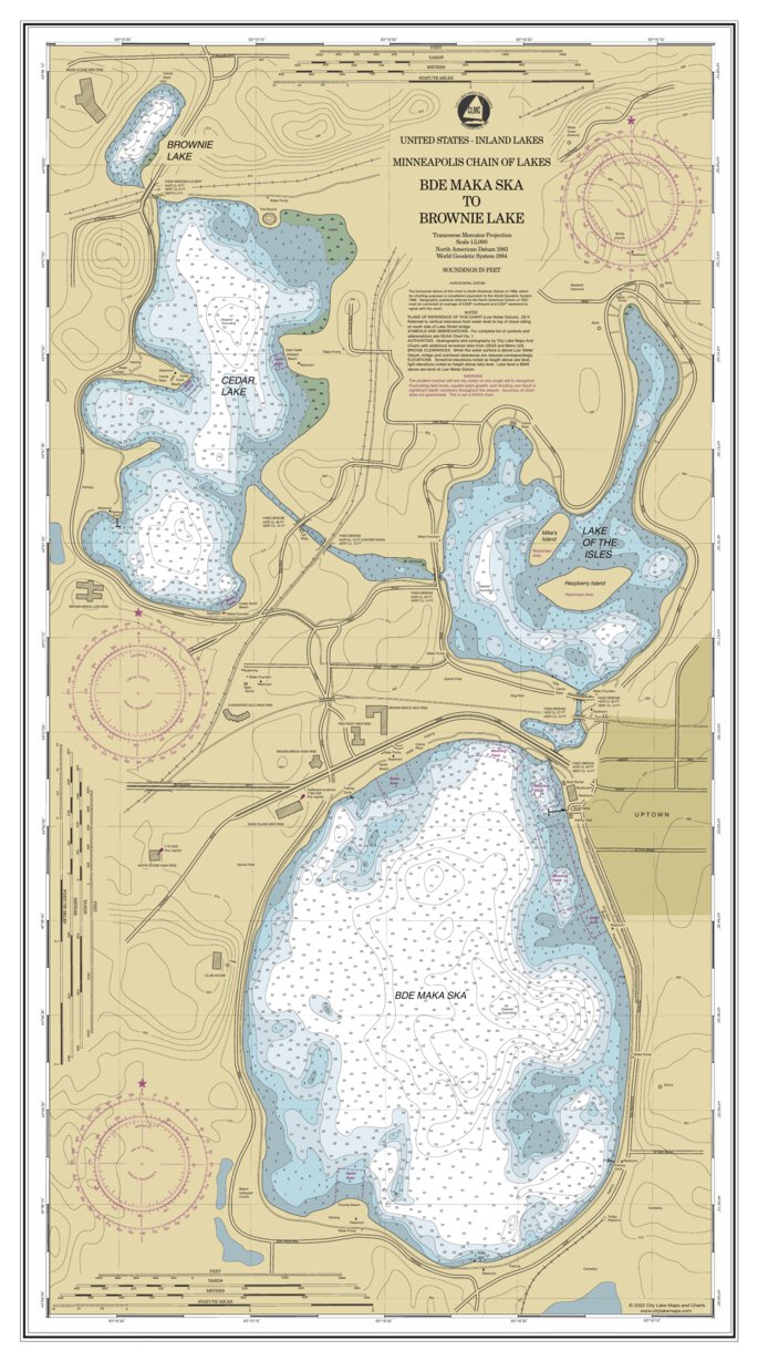 Minneapolis Chain Of Lakes Map by City Lake Maps and Charts | Avenza Maps
