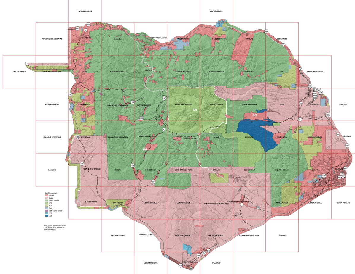 NM Game Management Units 6A, 6B, & 6C Map by Corazon del Bosque ...