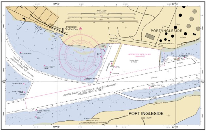 Naval Port Facility Port Ingleside Map by National Oceanographic ...