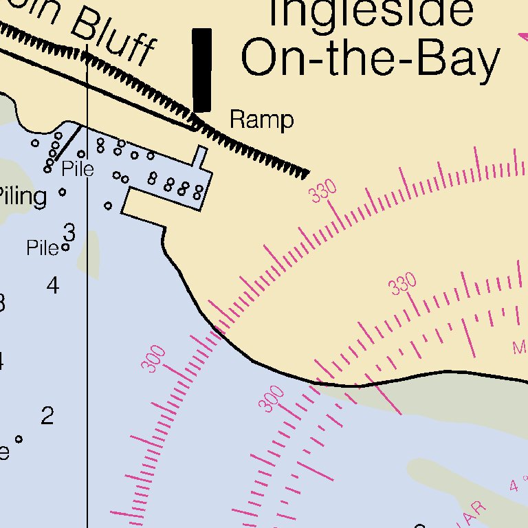 Naval Port Facility Port Ingleside Map by National Oceanographic ...