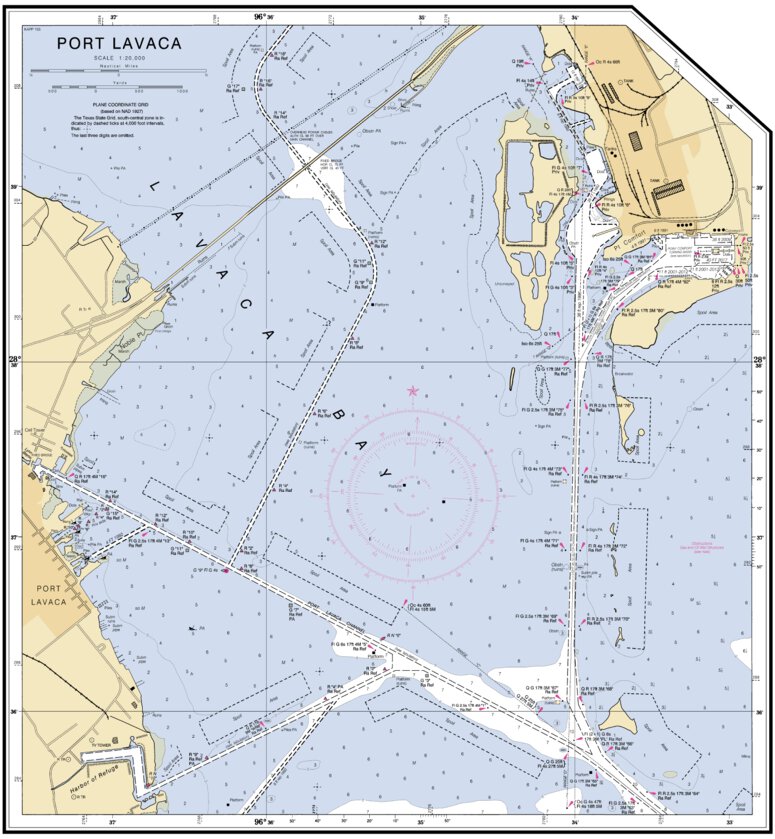 Port Lavaca Map by National Oceanographic & Atmospheric Administration ...