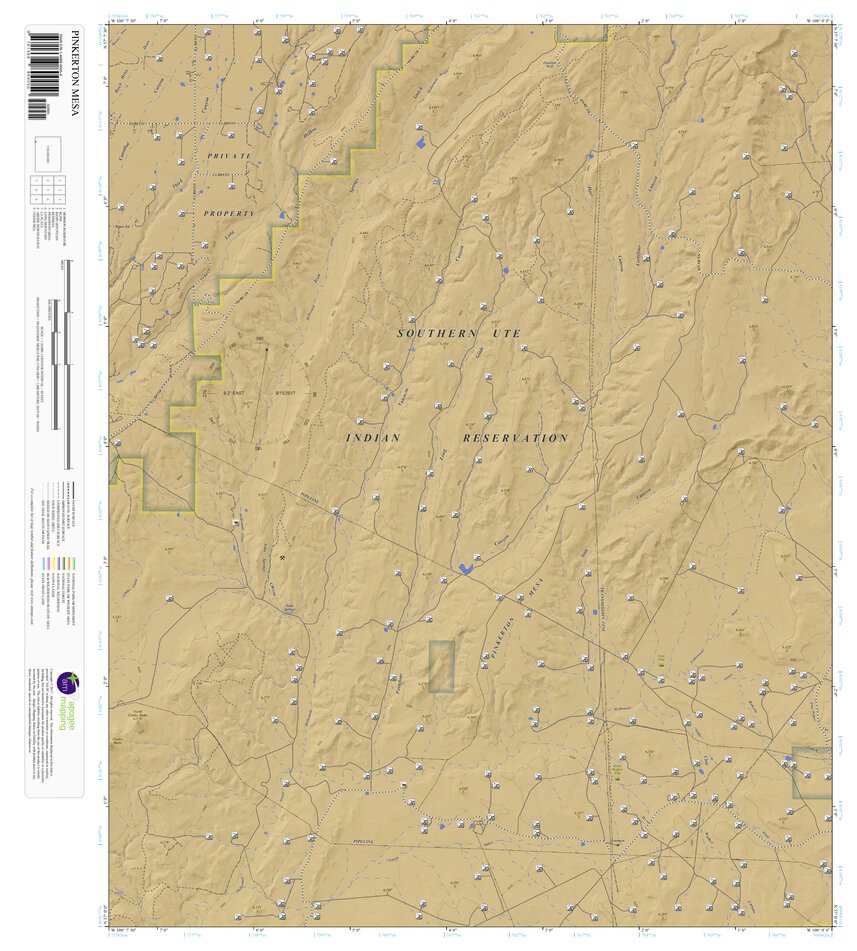 Pinkerton Mesa, Colorado 7.5 Minute Topographic Map - Color Hillshade ...