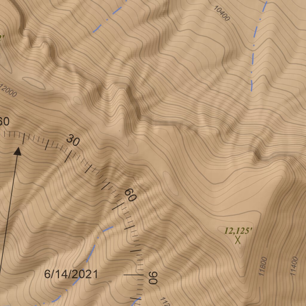 Archuleta Creek, Colorado 7.5 Minute Topographic Map - Color Hillshade ...