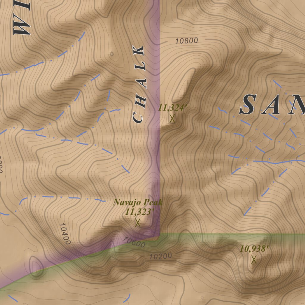 Chama Peak, Colorado 7.5 Minute Topographic Map - Color Hillshade by ...