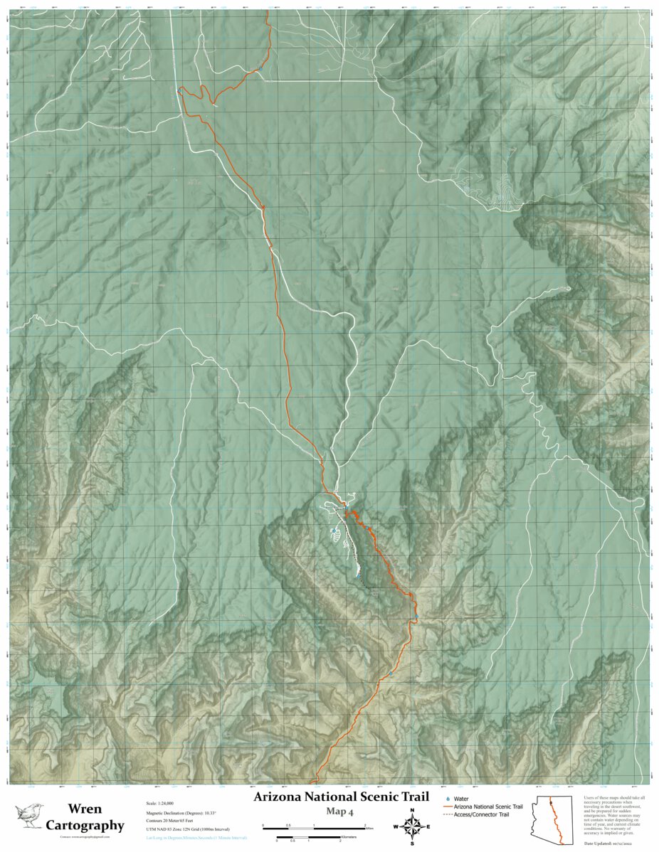 Arizona Trail - Map 4 by Wren Cartography | Avenza Maps