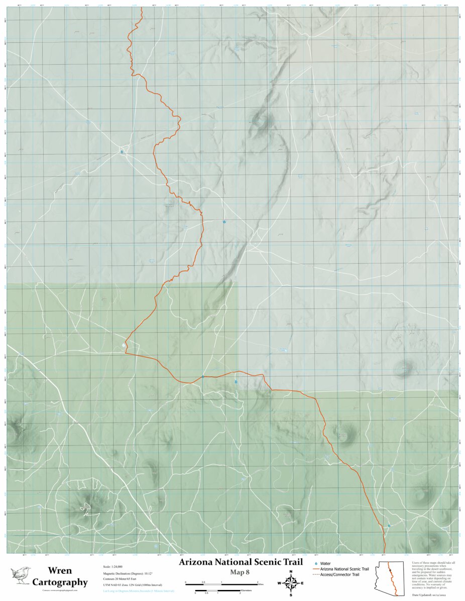Arizona Trail - Map 8 by Wren Cartography | Avenza Maps