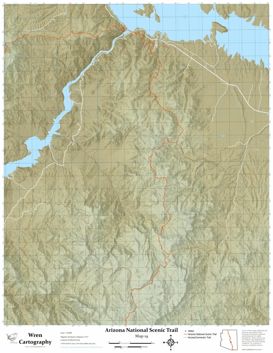 Arizona Trail - Map 19 by Wren Cartography | Avenza Maps