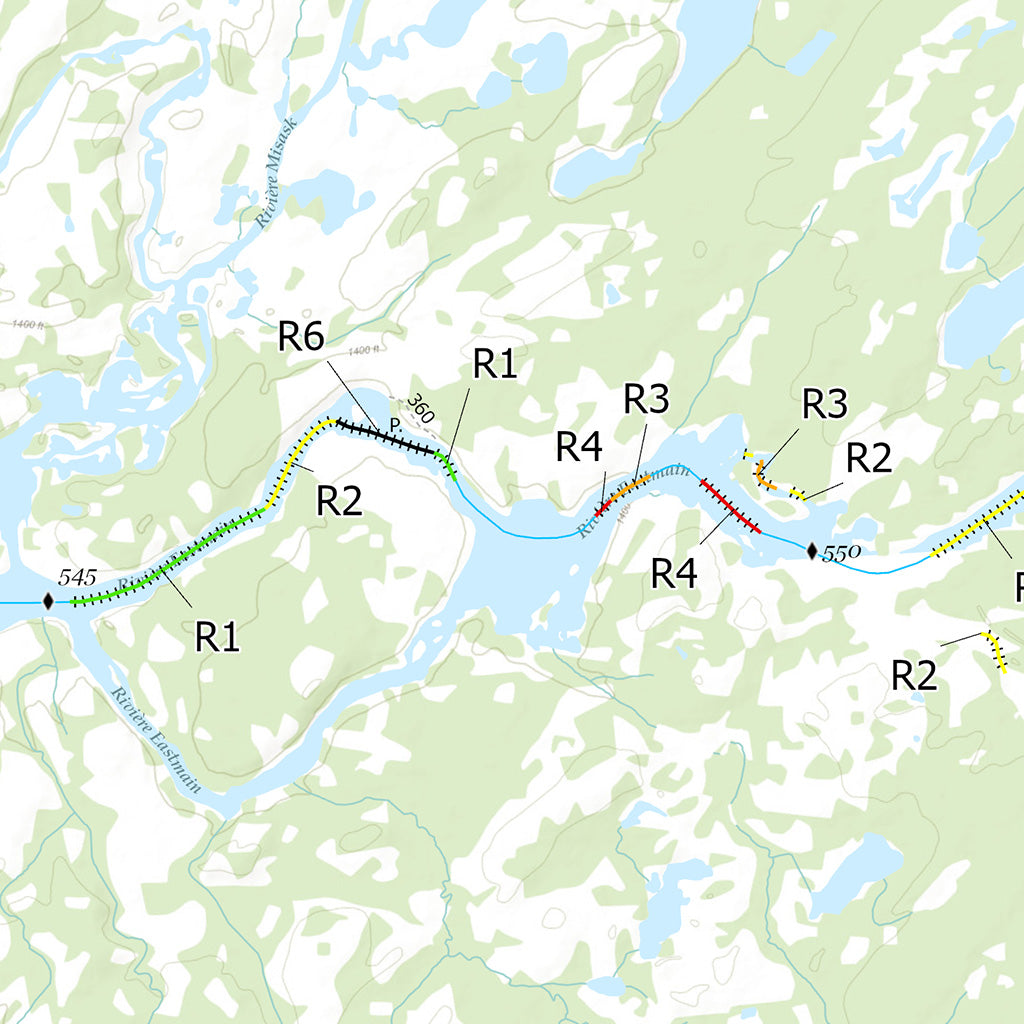 Rivière Eastmain Map by Canot Kayak Quebec | Avenza Maps