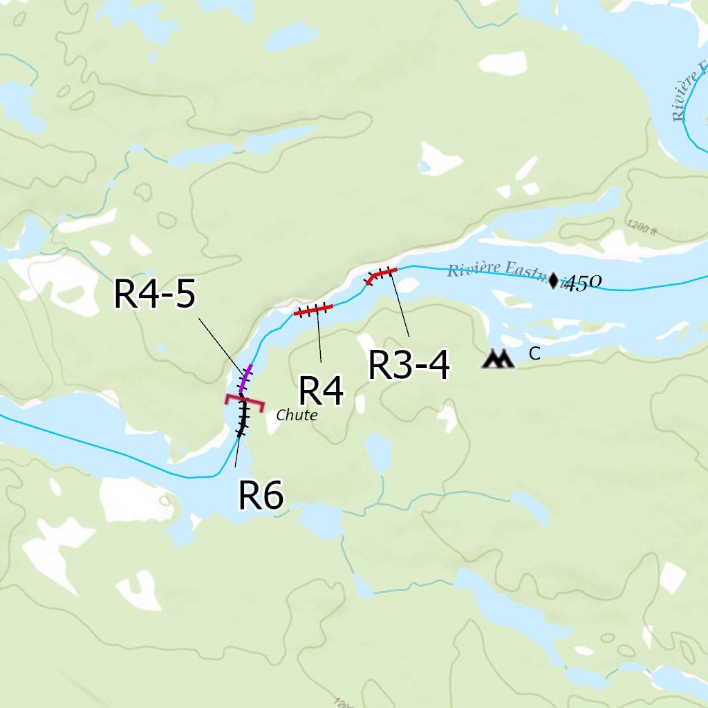 Rivière Eastmain Map by Canot Kayak Quebec | Avenza Maps
