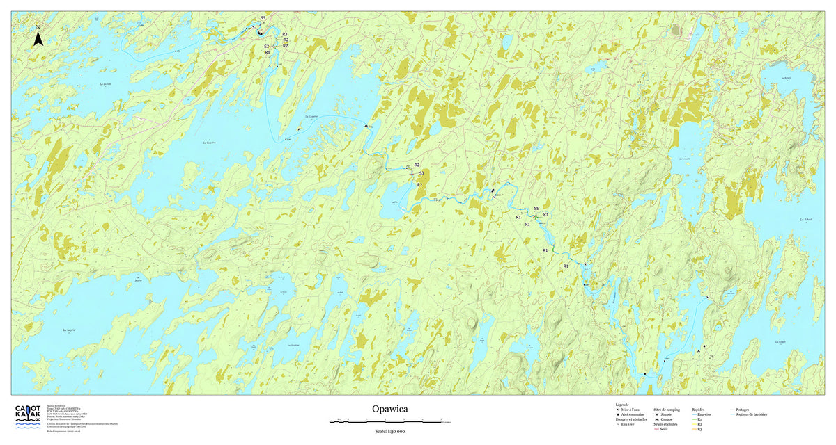 Rivière Opawica Map by Canot Kayak Quebec | Avenza Maps