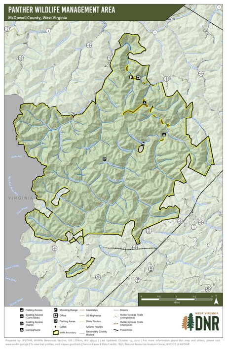 Panther Wildlife Management Area Map by WV Division of Natural ...