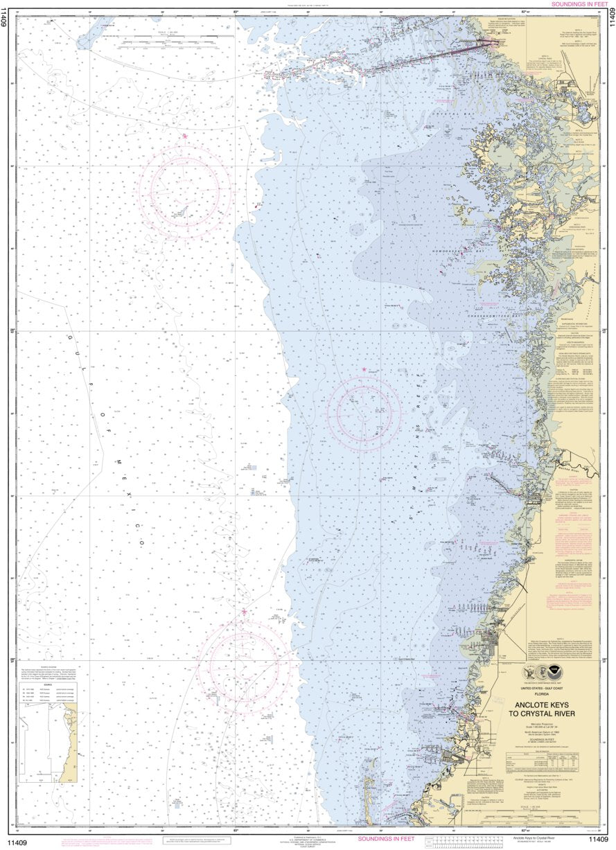Anclote Keys To Crystal River Map by National Oceanographic ...