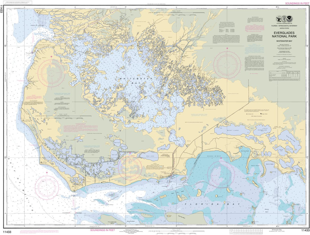 Florida Everglades National Park Whitewater Bay Map by National ...