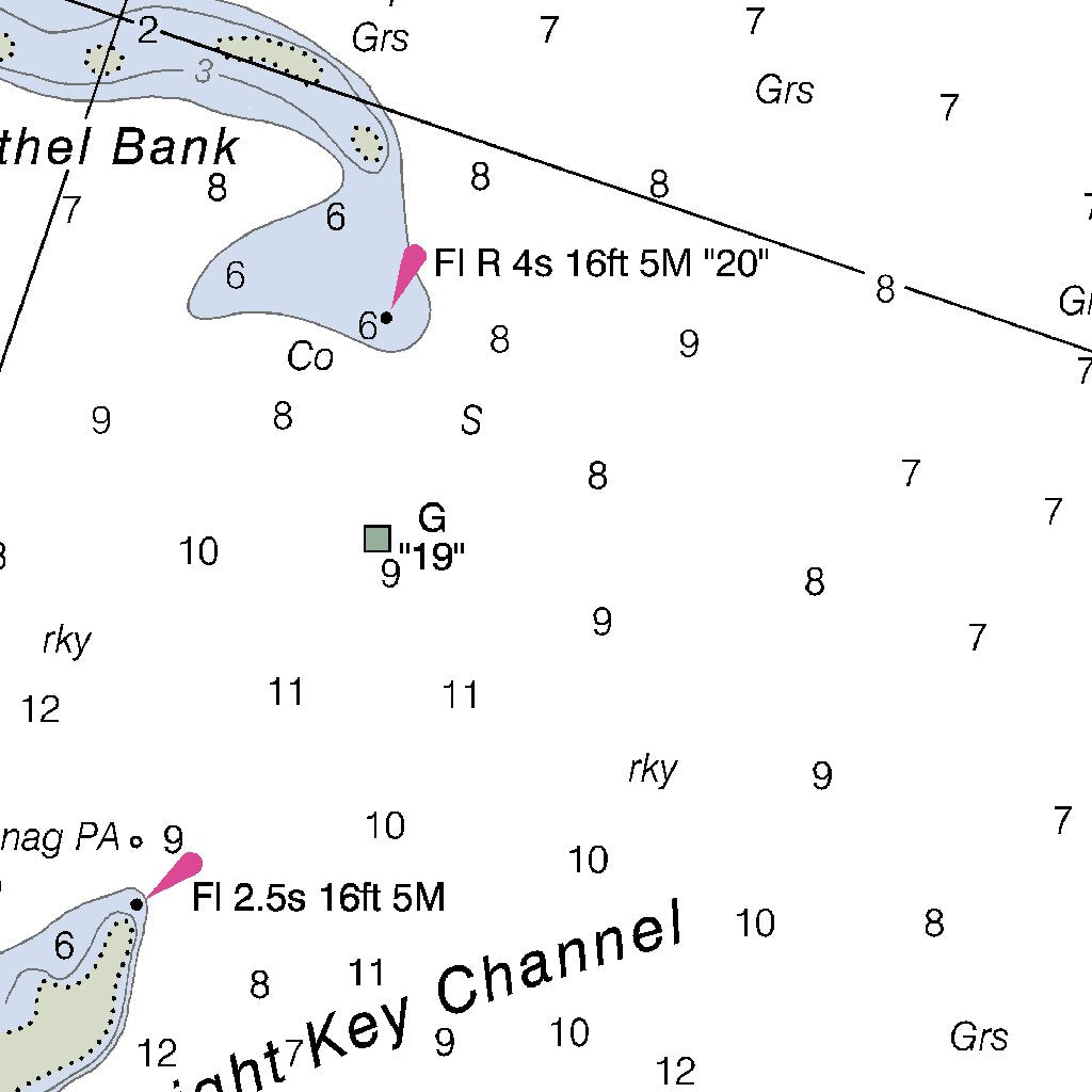 Intracoastal Waterway Grassy Key To Bahia Honda Key Map by National ...