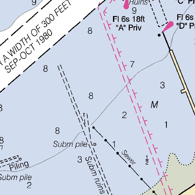 Breakwater Harbor Map by National Oceanographic & Atmospheric ...