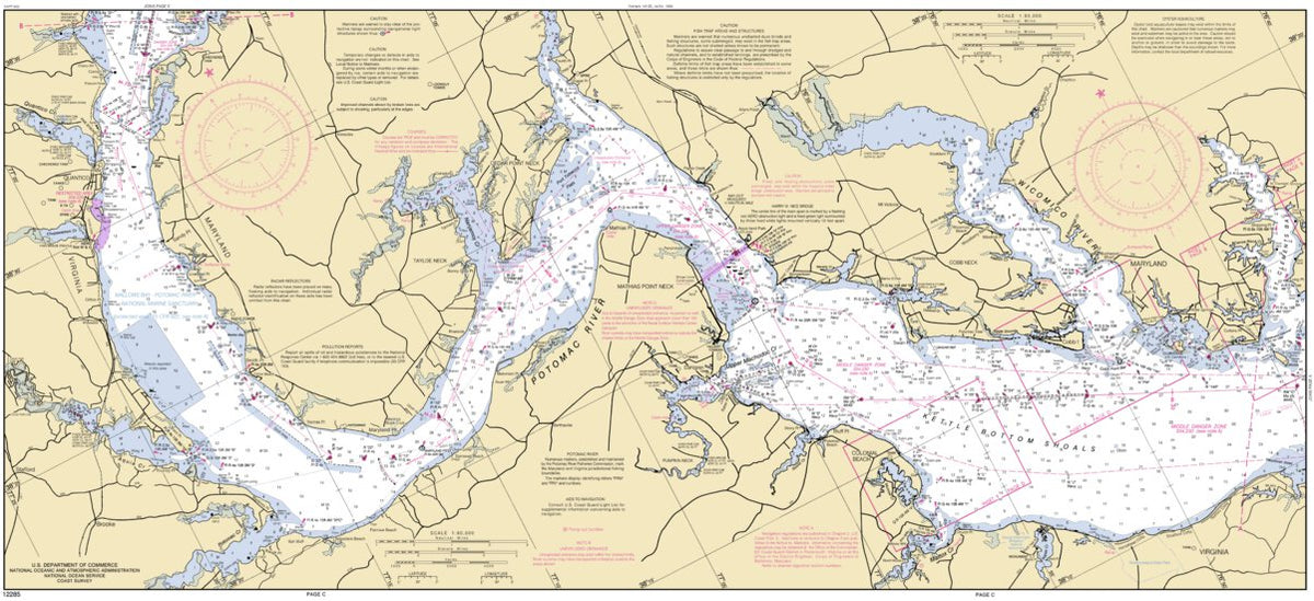Potomac River St Clements Bay To Mattawoman Creek Map by National ...