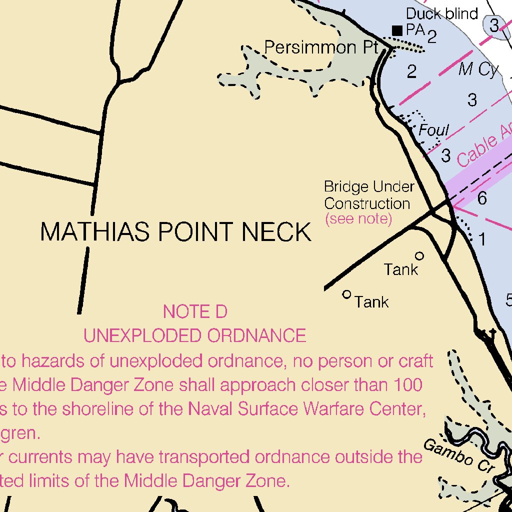 Potomac River St Clements Bay To Mattawoman Creek Map by National ...