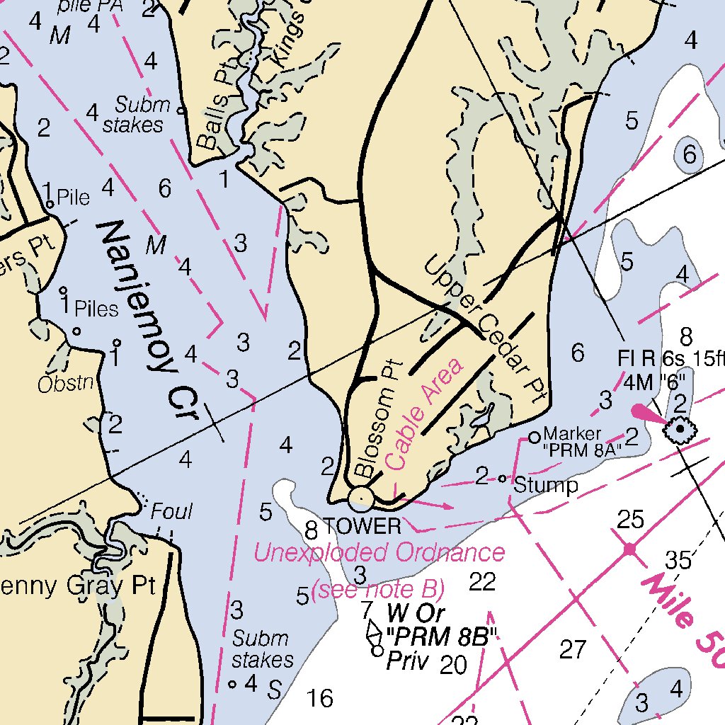 Potomac River St Clements Bay To Mattawoman Creek Map by National ...
