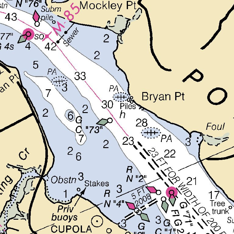 Potomac River Occoquan Bay To Alexandria Map by National Oceanographic ...