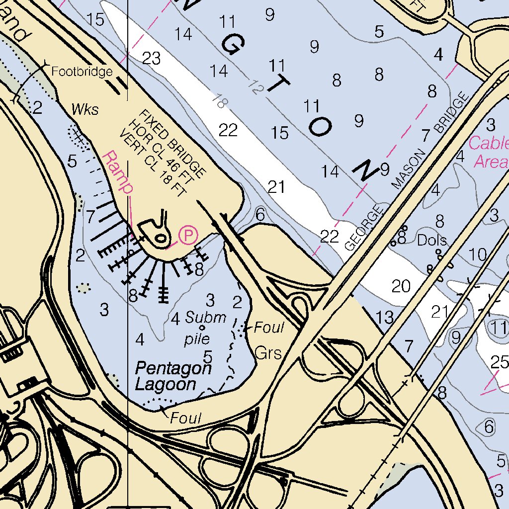 Potomac River Washington Dc Maryland And Virginia Map by National ...