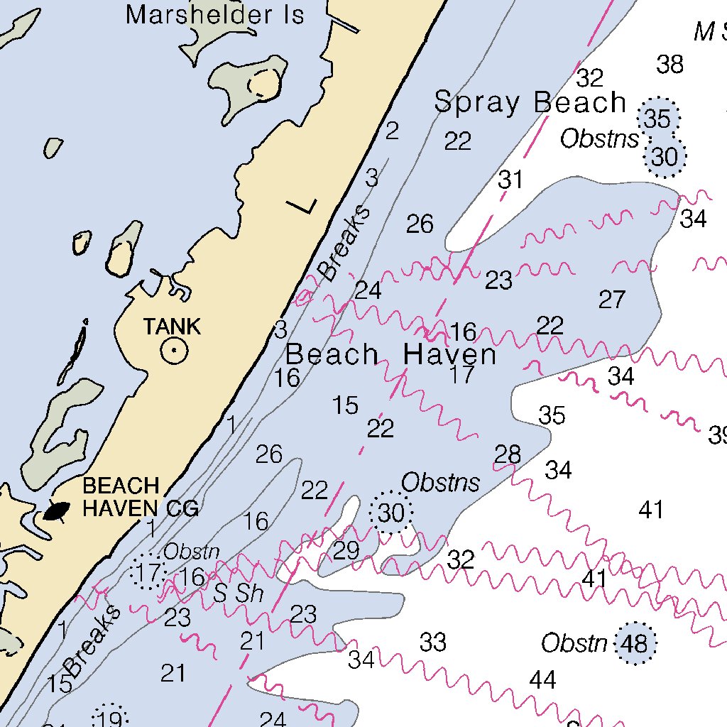 Sea Girt To Little Egg Inlet Map by National Oceanographic ...
