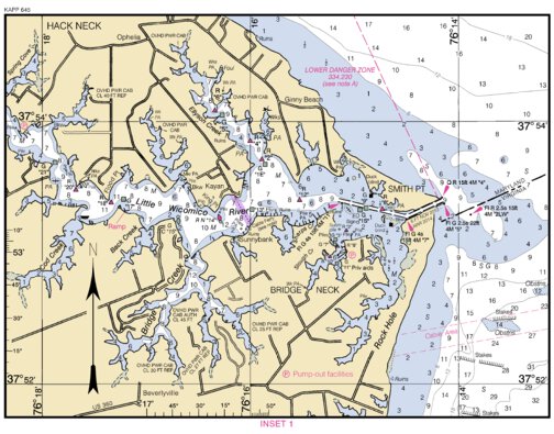 Potomac River Little Wicomico River Va Inset 1 Map by National ...