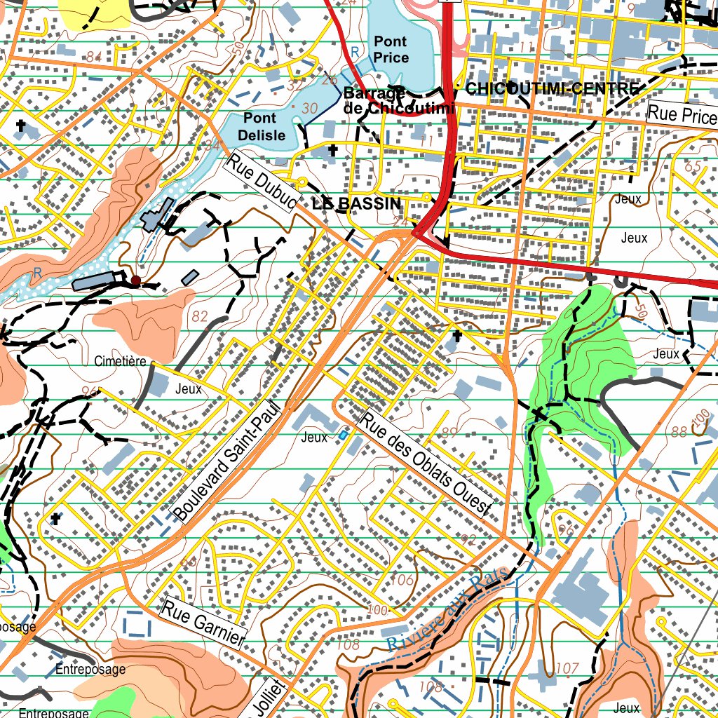 JONQUIERE-CHICOUTIMI Map by GPS Quebec inc. | Avenza Maps