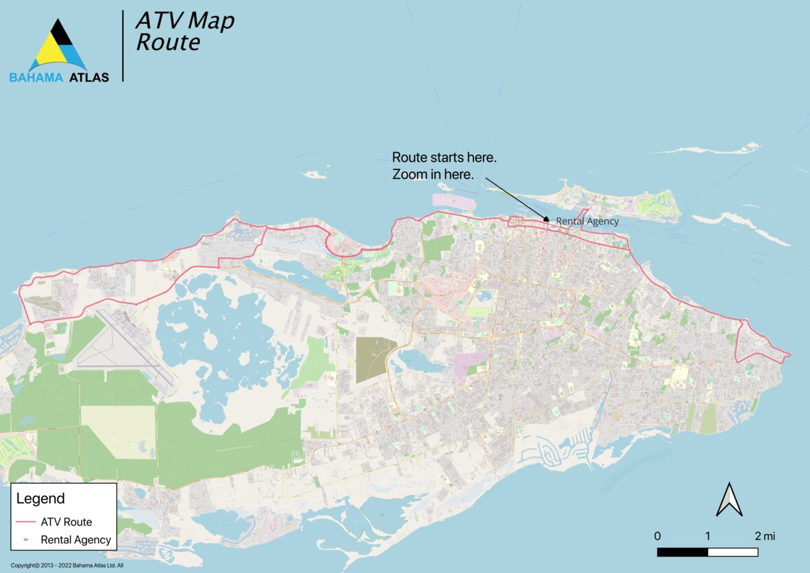 ATV/Scooter Map (Adventurer) by Bahama Atlas | Avenza Maps