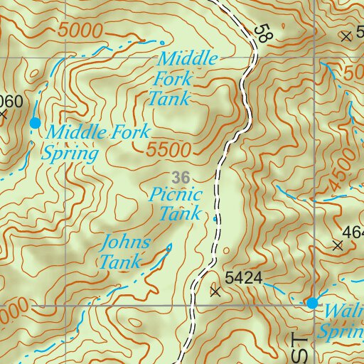 Tonto National Forest Quadrangle: BROOKLYN PEAK Map by US Forest ...