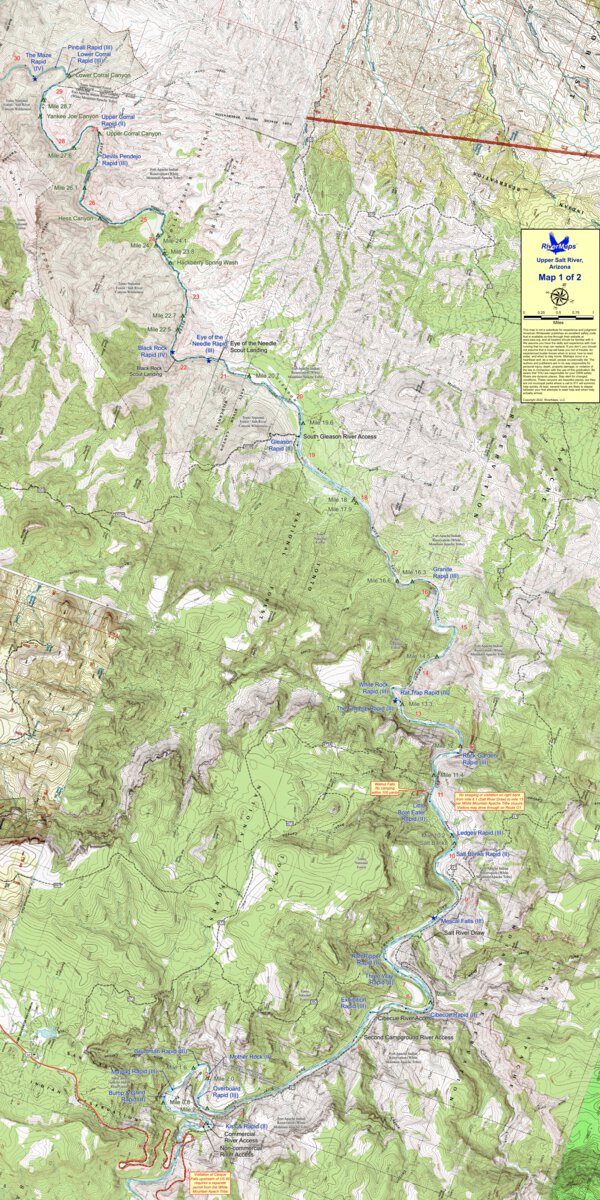 RiverMaps - Upper Salt River, Arizona (2 maps) Map by RiverMaps, LLC ...