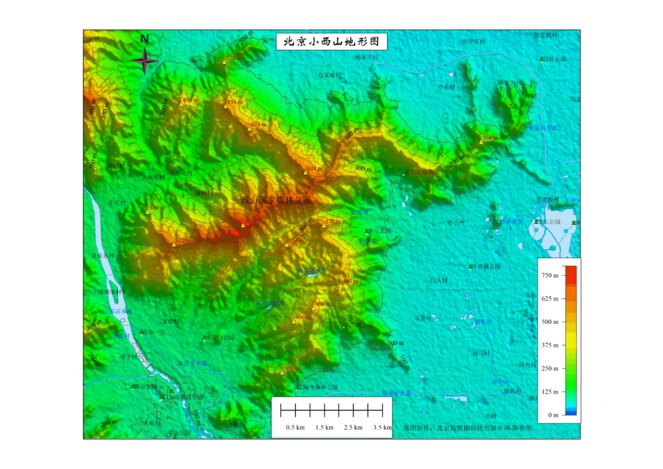 北京小西山地形图 Map by Beijing Ecarto Technologies Ltd | Avenza Maps