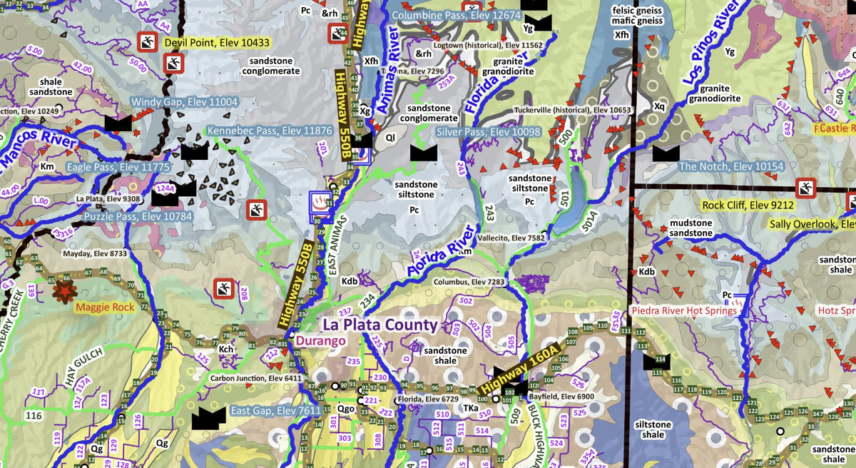 2D Geologic Map of Colorado with features added by 3D Geologic Mapping ...