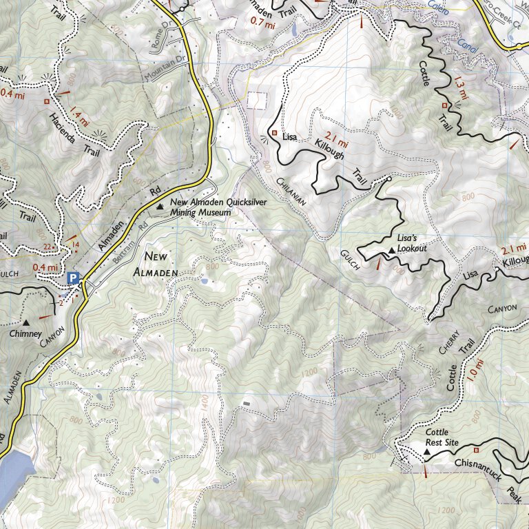 Almaden Valley Map by Redwood Hikes Press | Avenza Maps