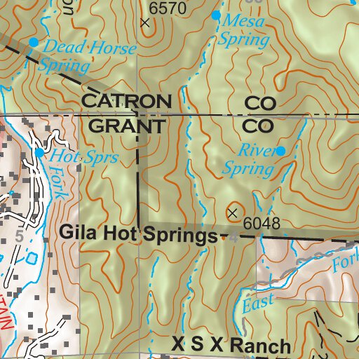 Gila National Forest Quadrangle Map: pg 85 Gila Hot Springs by US ...