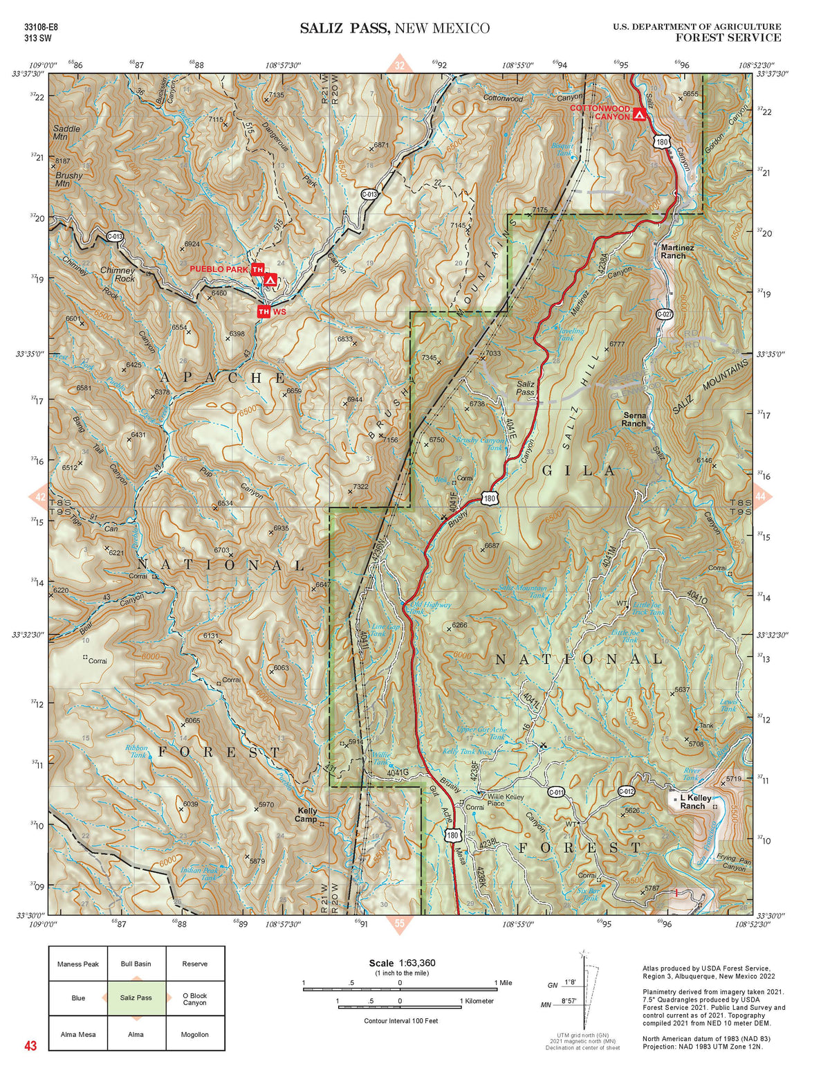 Gila National Forest Map Atlas Bundle by US Forest Service R3 | Avenza Maps