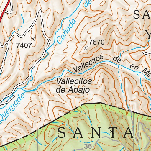 Santa Fe National Forest Quadrangle Map: pg 27 Truchas New by US Forest ...