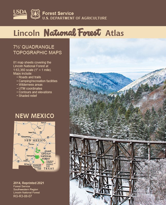 Lincoln National Forest Map Atlas Bundle by US Forest Service R3 ...