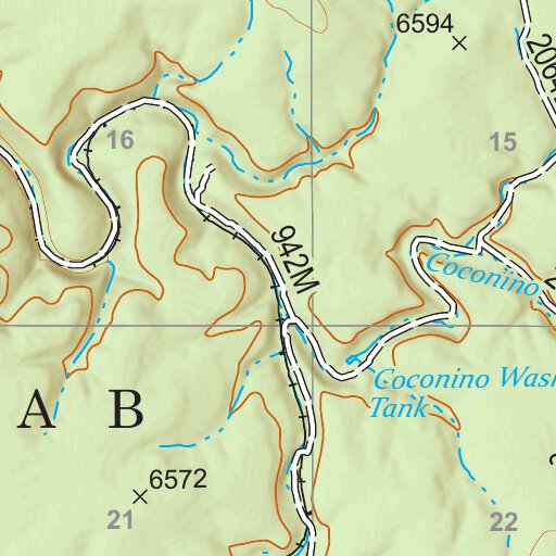 Kaibab National Forest Quadrangle Map Atlas: pg 46 Tusayan West by US ...