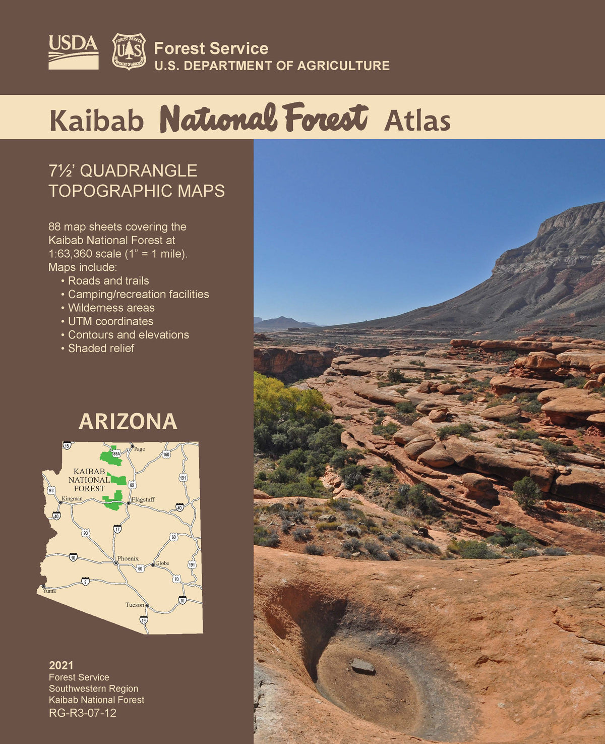 Kaibab National Forest Atlas Bundle Map by US Forest Service R3 | Avenza Maps