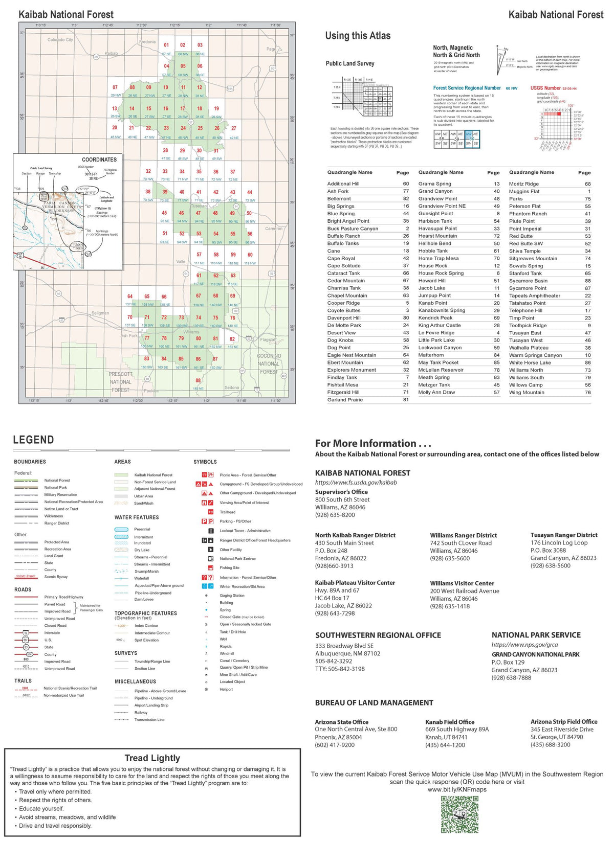 Kaibab National Forest Atlas Bundle Map by US Forest Service R3 ...