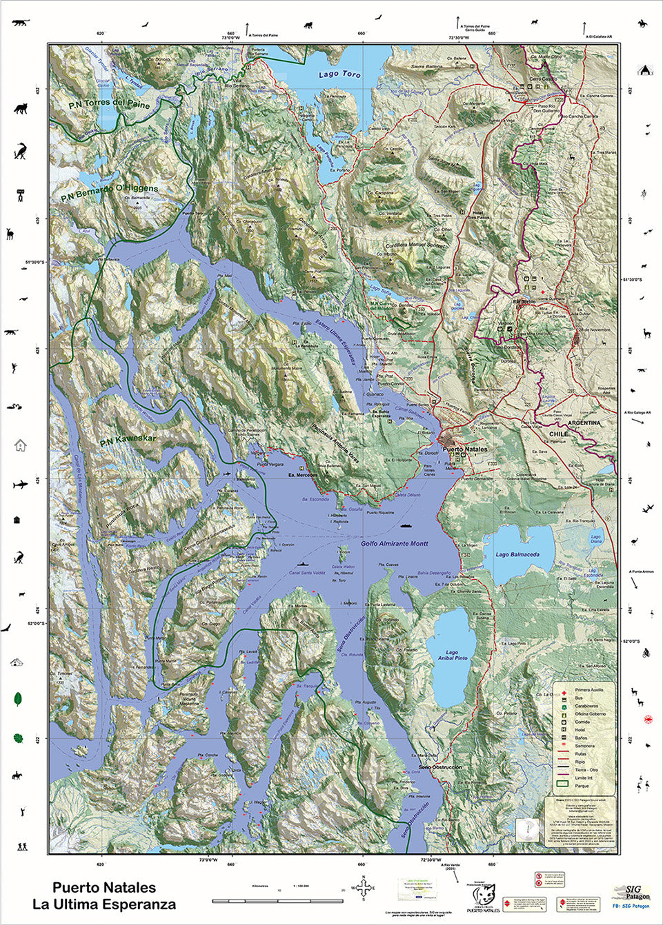 Puerto Natales Map by SIG Patagon | Avenza Maps
