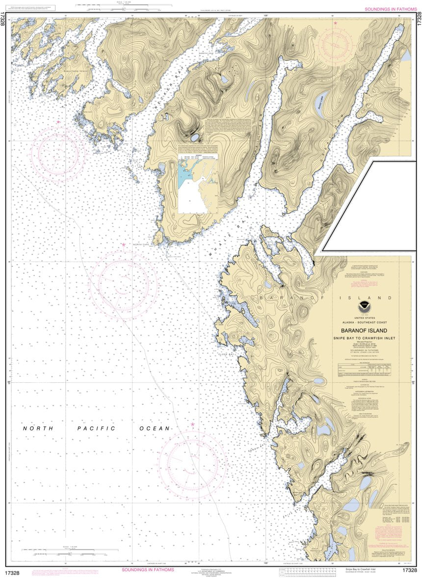 Baranof Island Snipe Bay To Crawfish Inlet Map by National ...