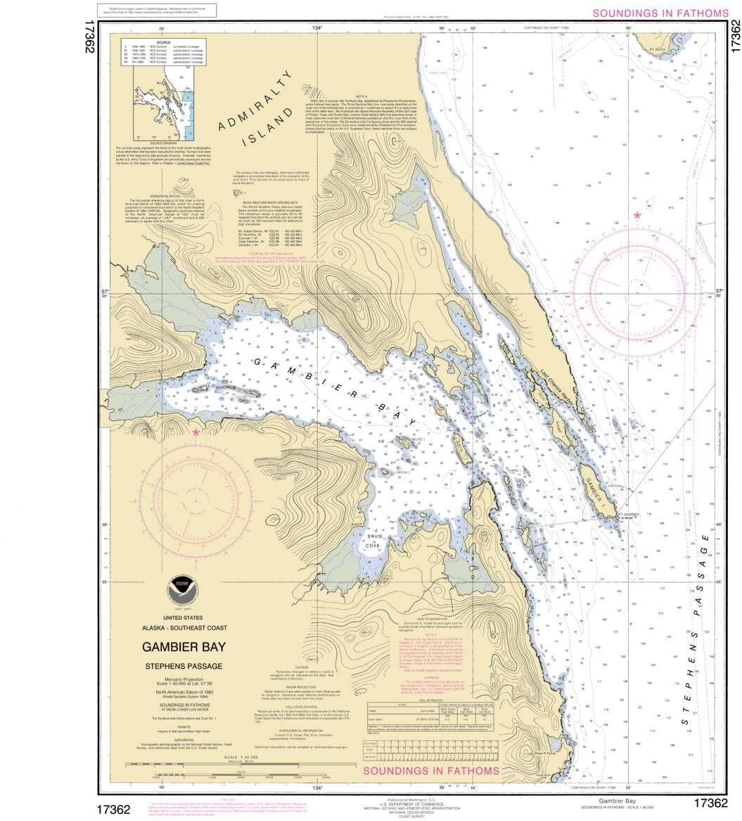 Gambier Bay Map by National Oceanographic & Atmospheric Administration ...