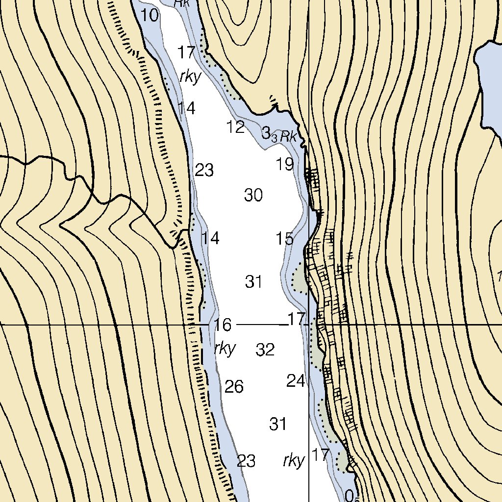 Patterson Bay And Deep Cove Map by National Oceanographic & Atmospheric ...